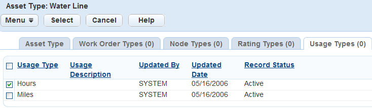 Creating Usage Types