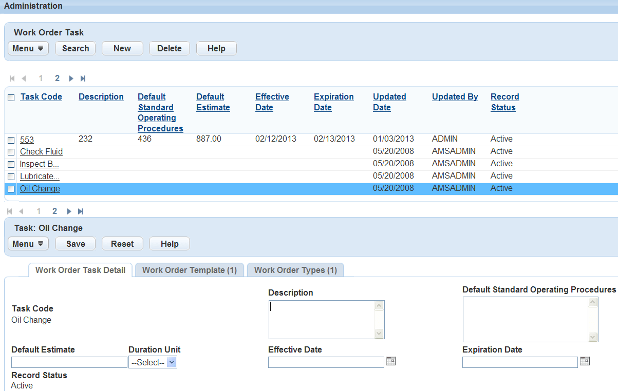 Managing Work Order Tasks